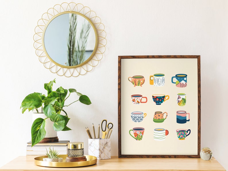 PRINTABLE Tea/coffee Print Coffee Mug Art Teacup Print - Etsy