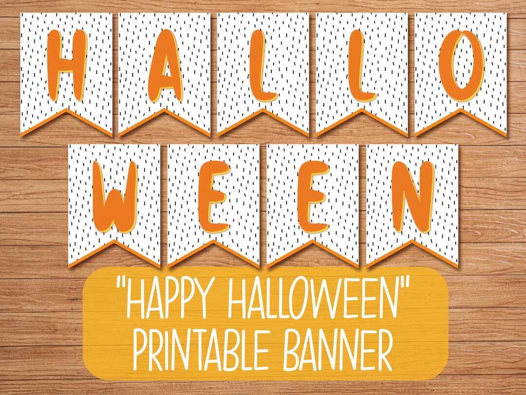 Printable Halloween Banner | Happy Halloween Sign | Halloween Bunting ...