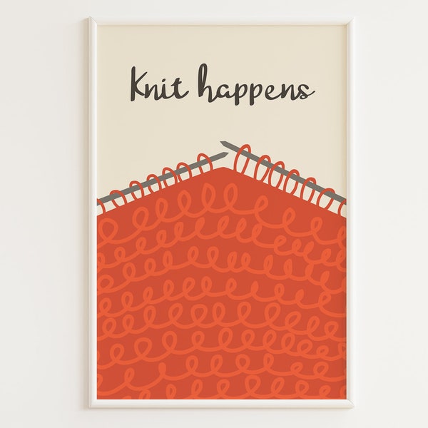 Knitting Poster - Etsy