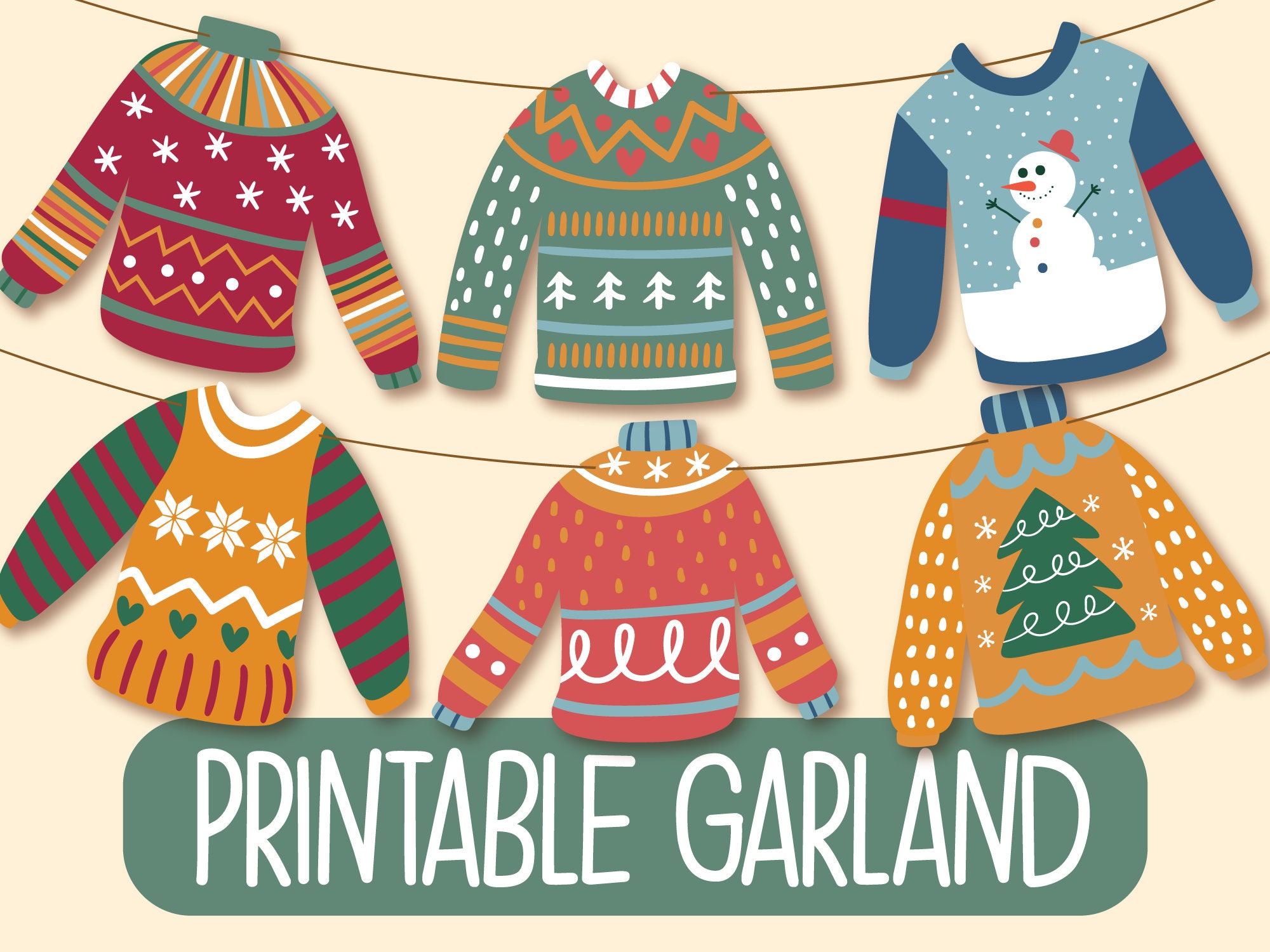 Printable Christmas Banner Printable Christmas Bunting - Etsy