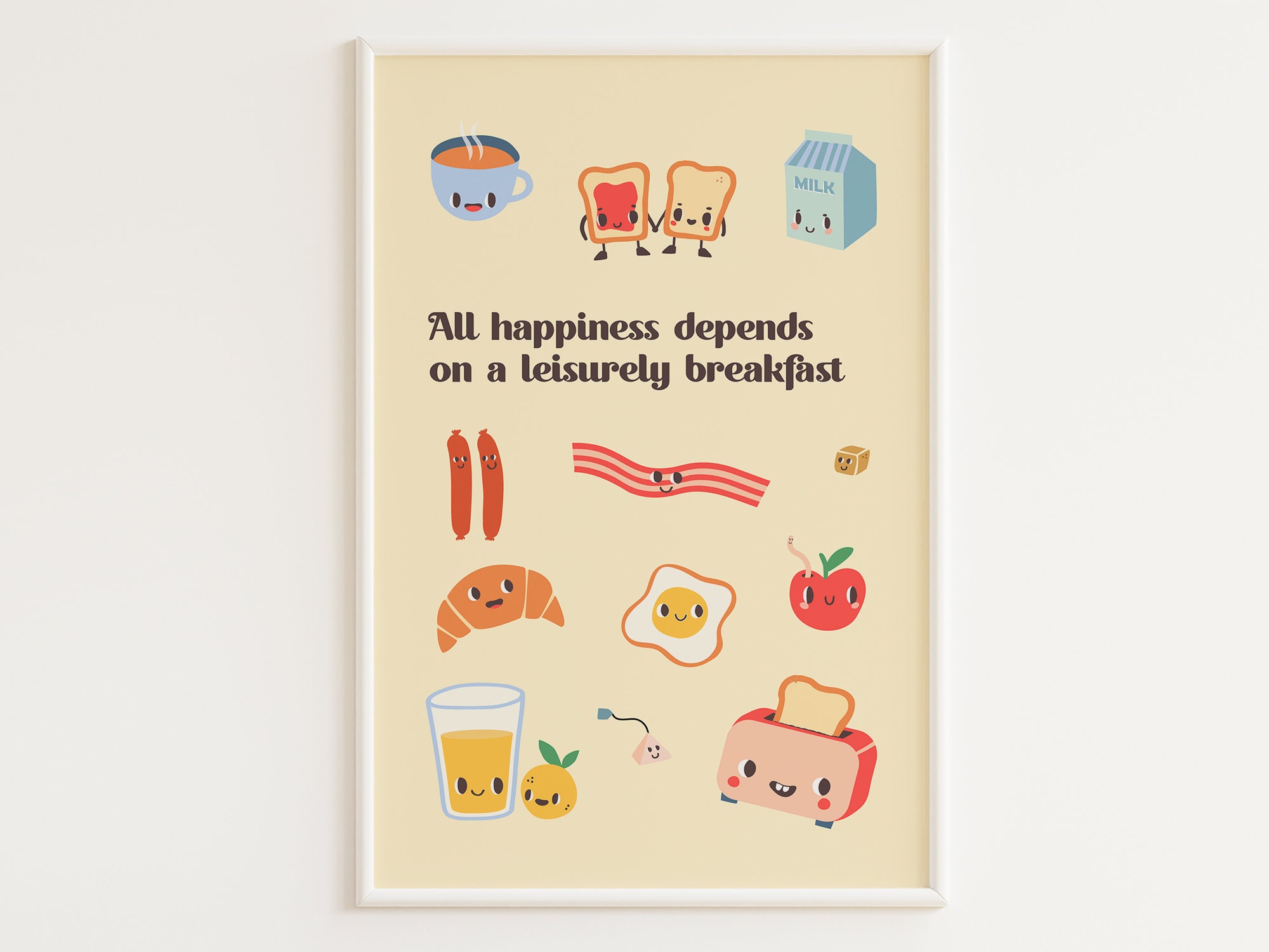PRINTABLE Breakfast Print Retro Food Poster Printable | Etsy