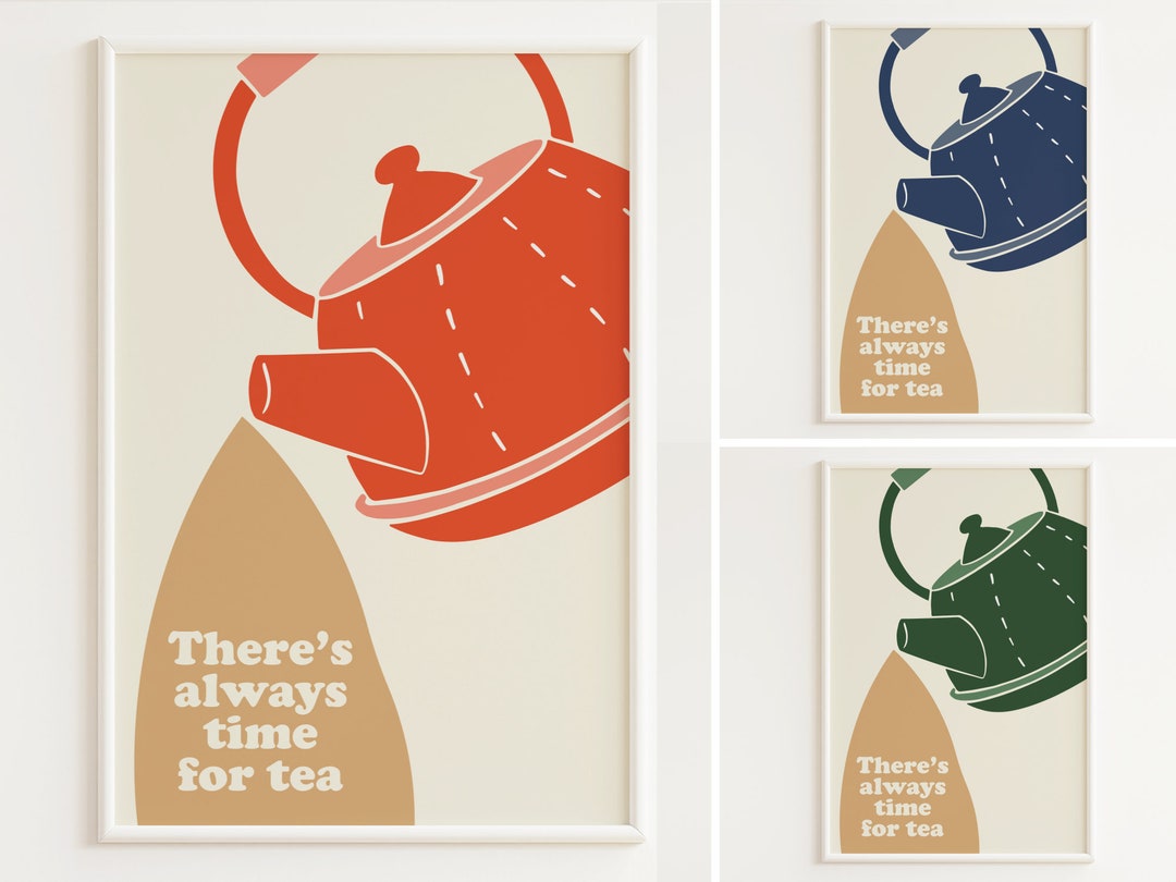 Time for Tea Print | Tea Wall Art | Kitchen Wall Decor | Teapot Print ...