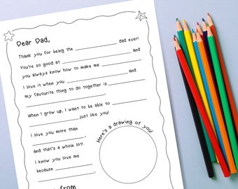 Dad Fill in Sheet - Etsy