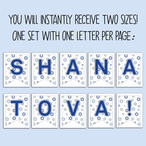 Printable Shana Tova Banner | Rosh Hashanah Decorations | Shana Tova ...
