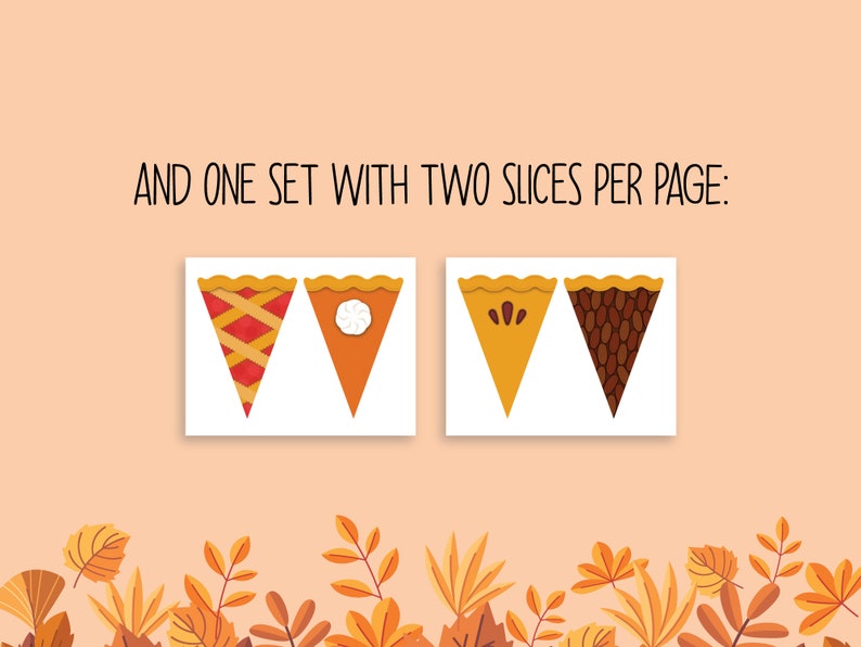 Printable Pie Garland Pie Banner Thanksgiving Decorations - Etsy