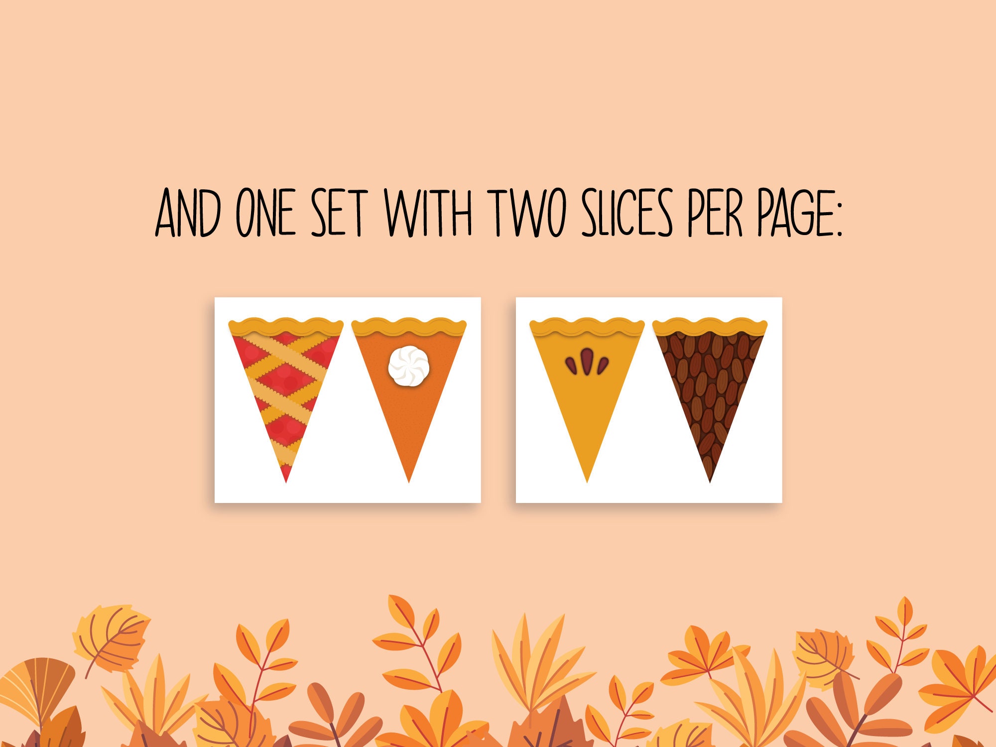 Printable Pie Garland Pie Banner Thanksgiving Decorations - Etsy Canada