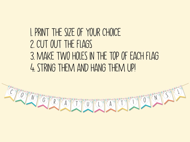 Printable Congratulations Banner Congratulations Bunting - Etsy