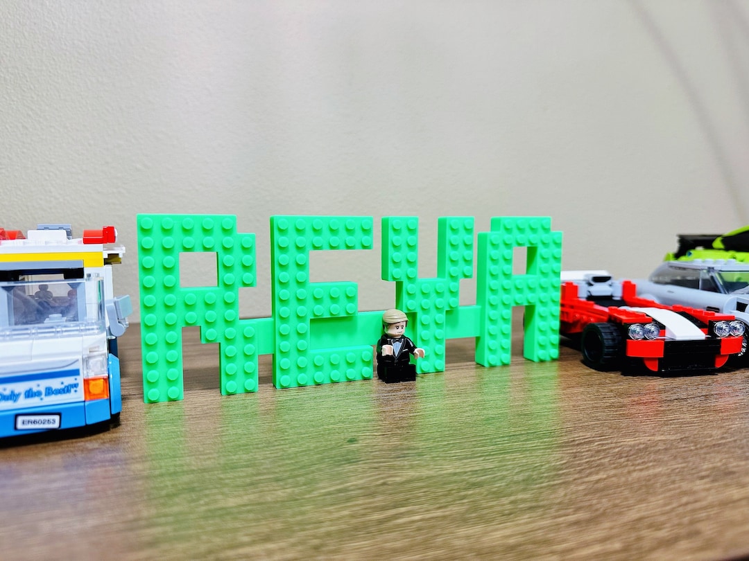 Personalized Building Block Style Name Sign Custom Sign Kids Room Decor ...