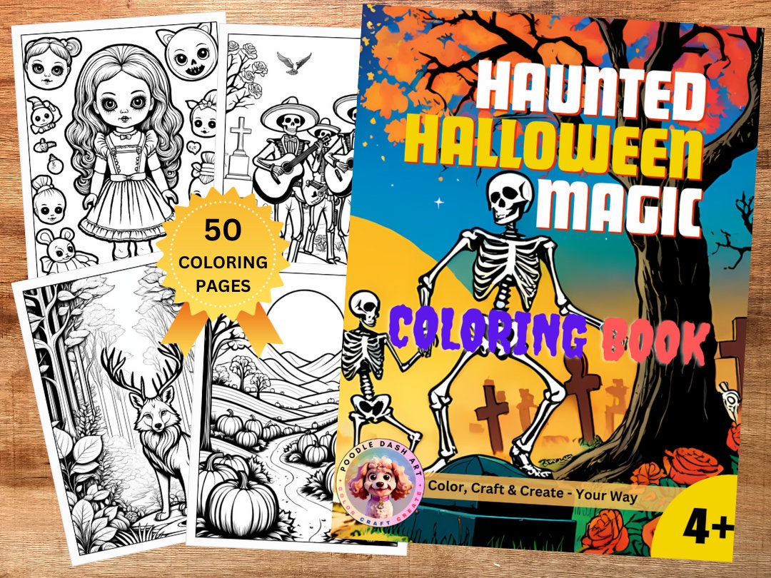 Haunted Halloween Magic: Coloring Book for Relaxing and Mindfulness by ...