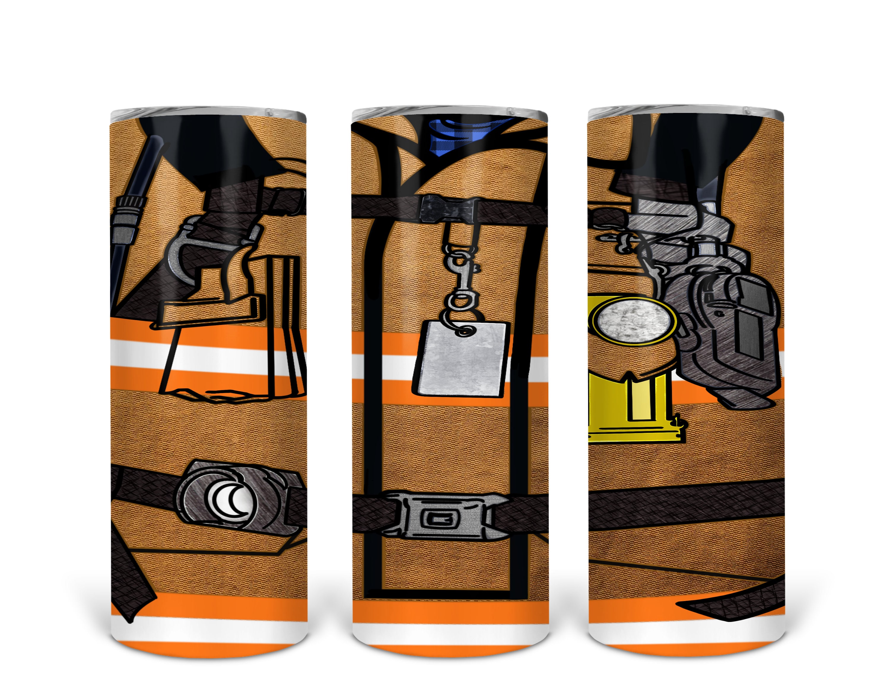 Fire Fighter Gift Custom Turnout Gear Fireman 20 oz. skinny | Etsy