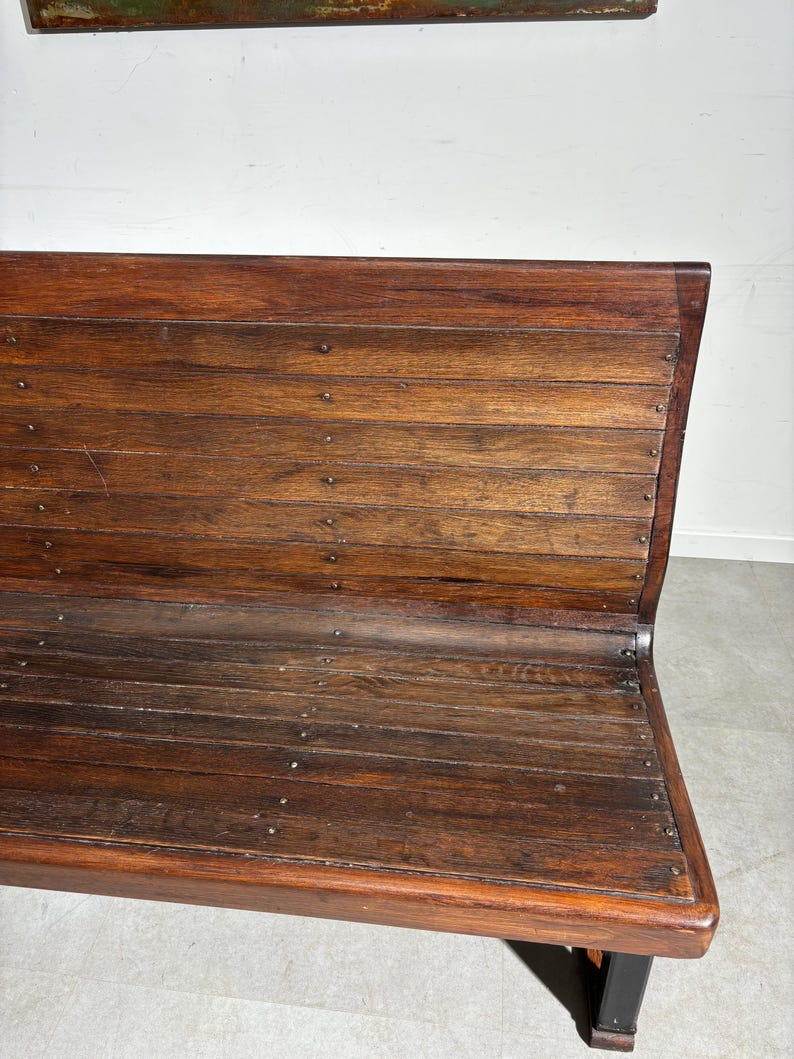 Antique Industrial Train Bench - Etsy