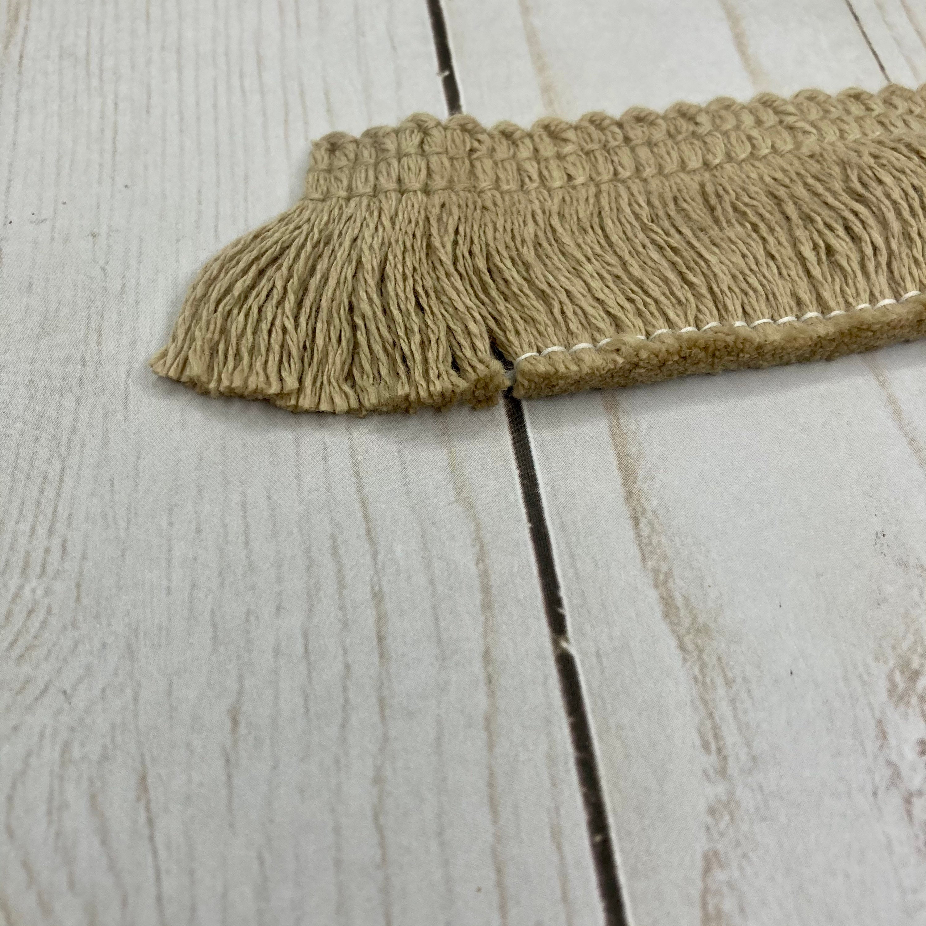 Beige Brush Fringe Sewing Trim 1 1/2 Inch Upholstery Pillows Curtains ...