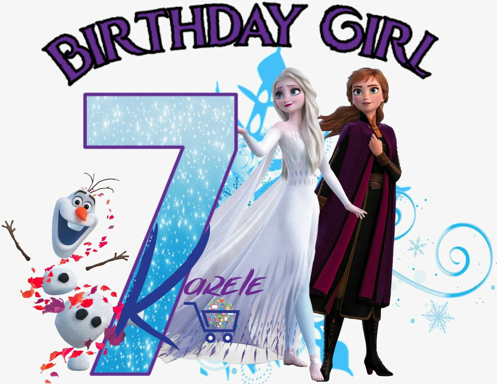 Frozen2 7th Birthday Digital file | Etsy