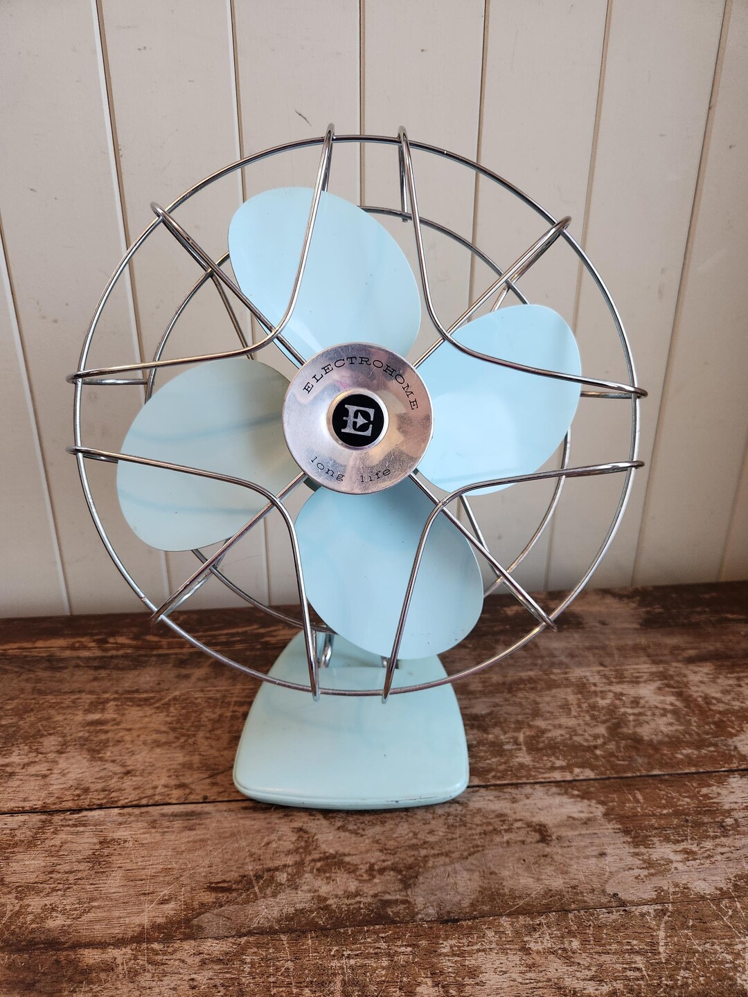 Vintage Mid Century Modern 14 Electrohome Long Life Fan Teal Blue - Etsy