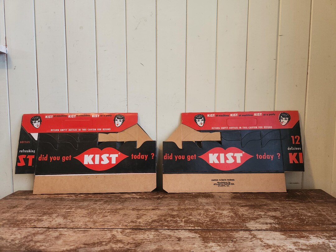 Two Unused Vintage 1950s Kist Cola Cardboard 12 Bottle Holder Caddy - Etsy