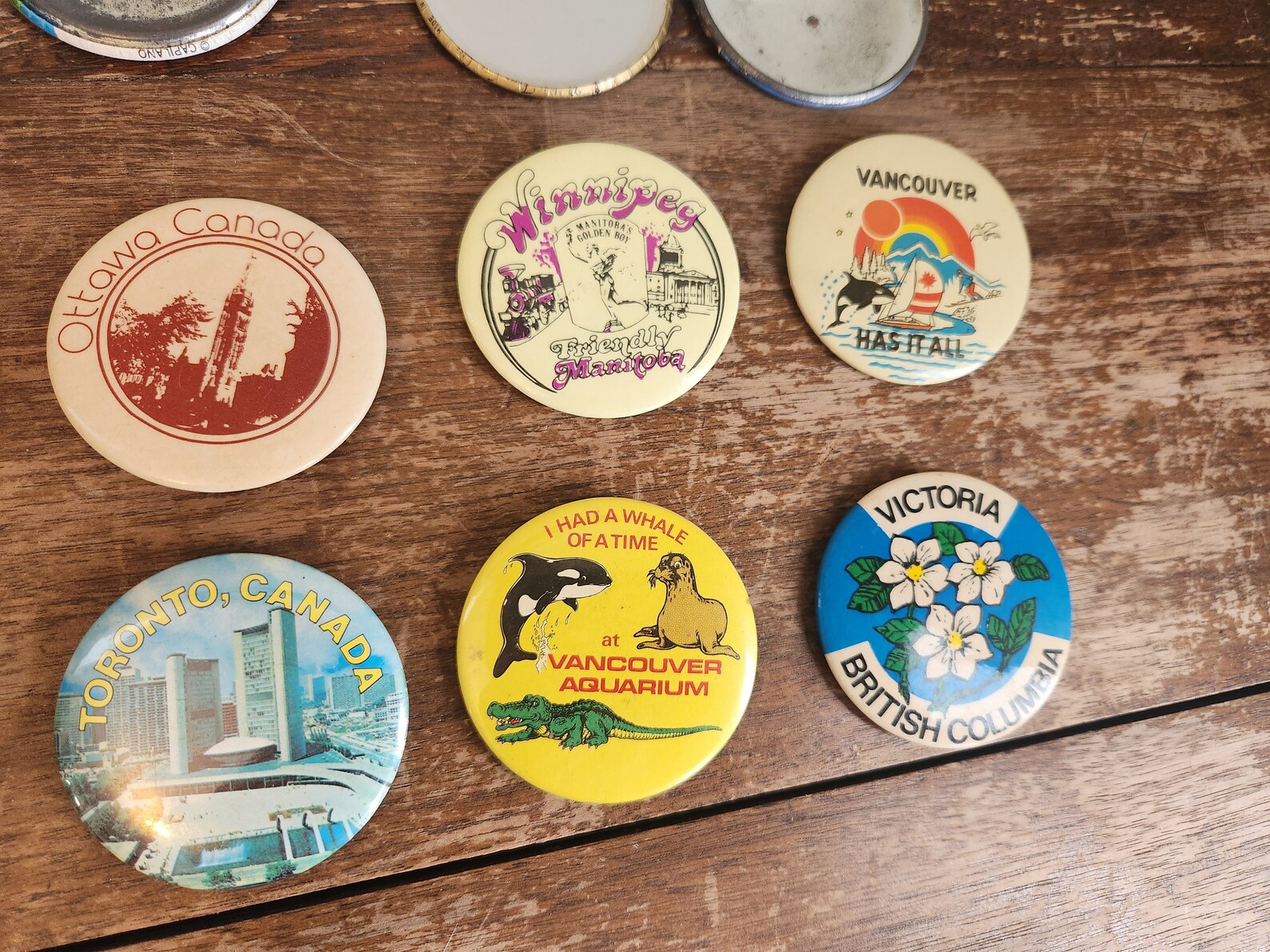 Ten Vintage Canadian City Souvenir Pinback Buttons - Etsy