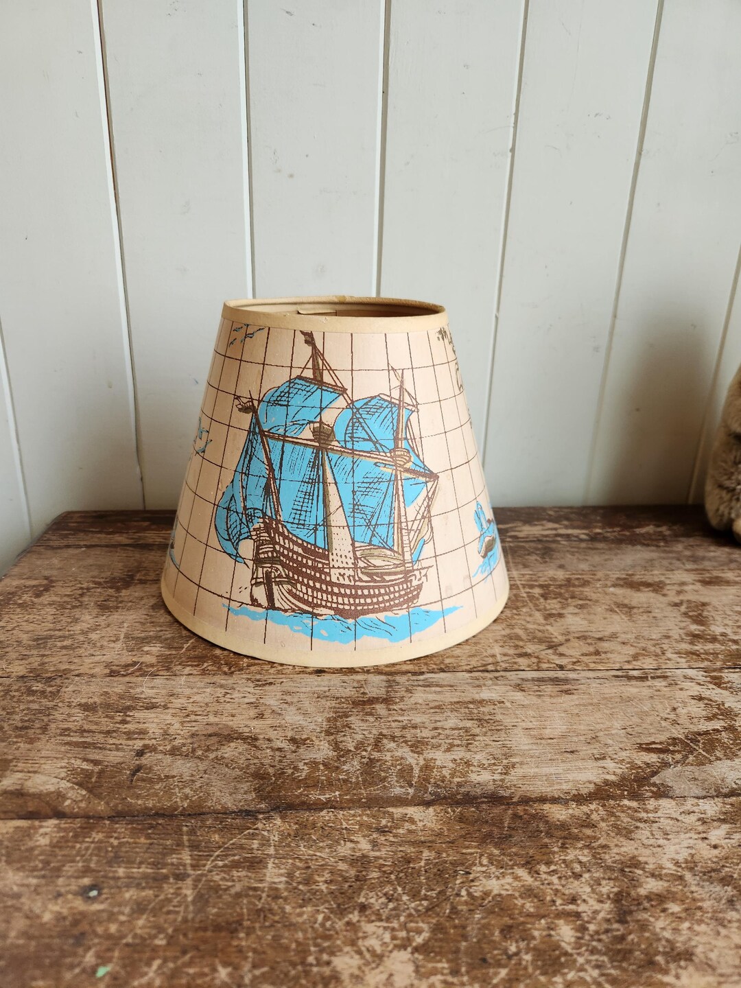 Vintage Clipper Ship Lamp Shade Nautical Themed - Etsy