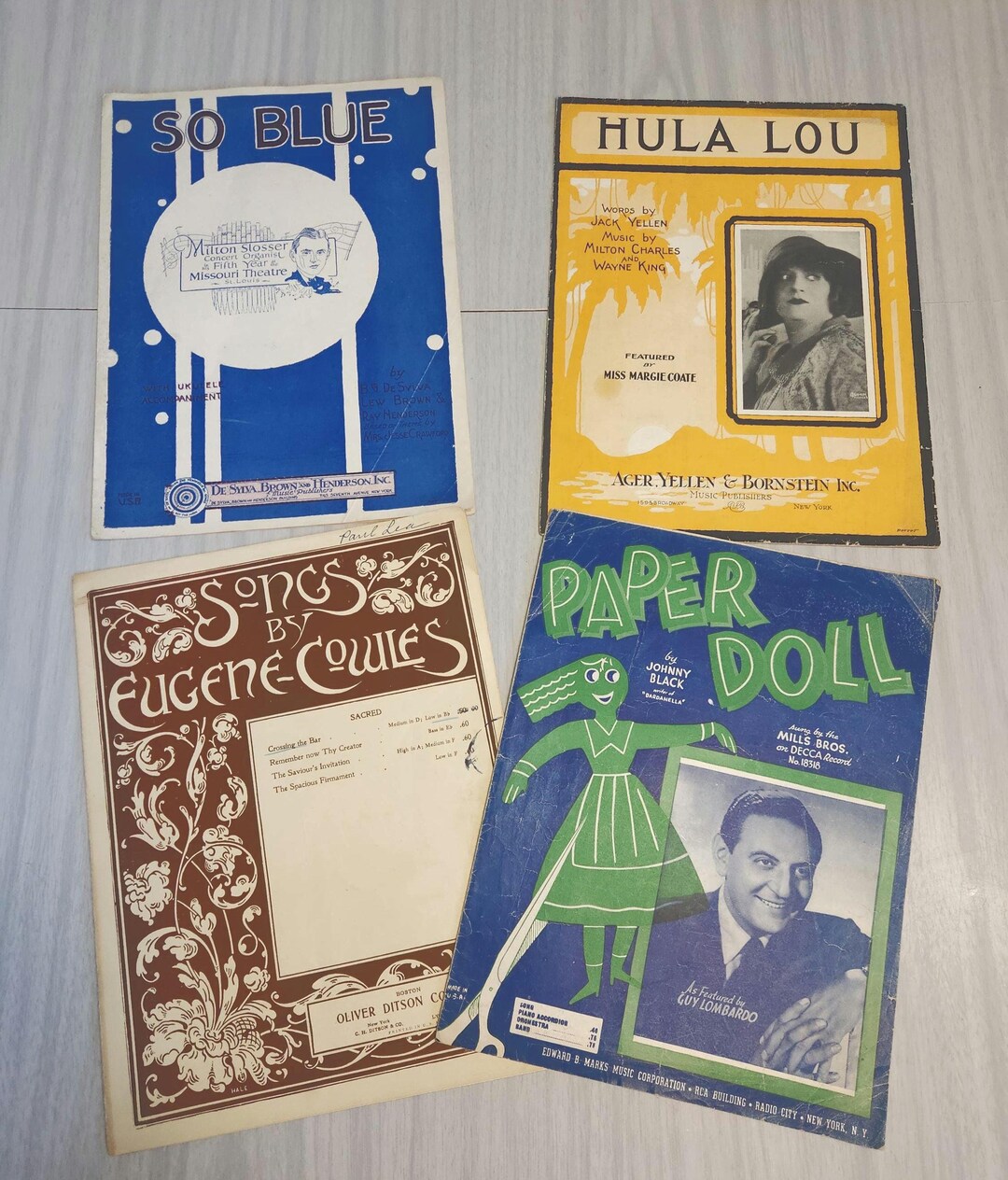 Four Antique 1920s Sheet Music Booklets - Etsy