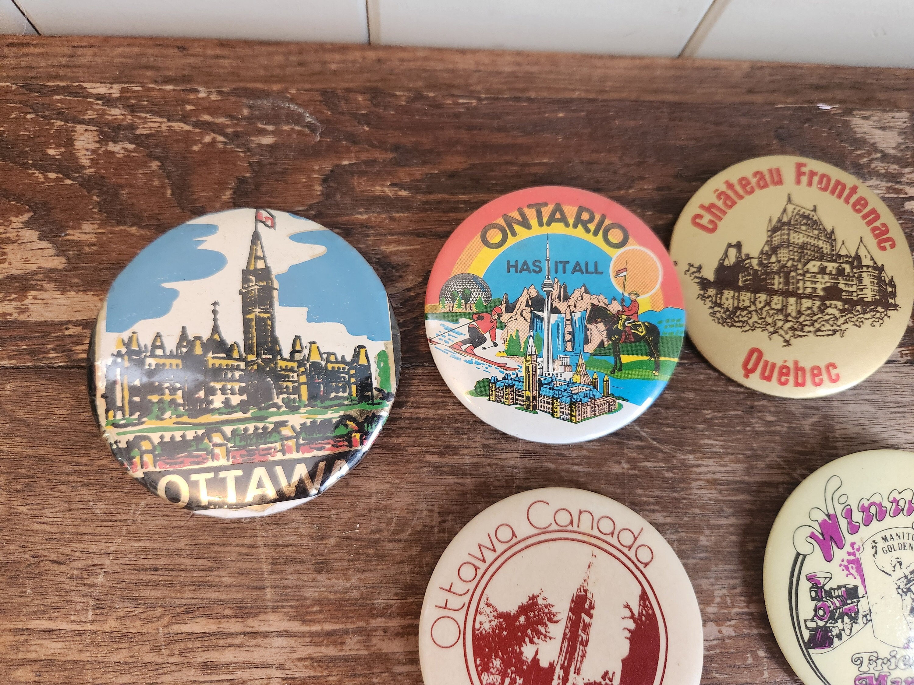 Ten Vintage Canadian City Souvenir Pinback Buttons - Etsy