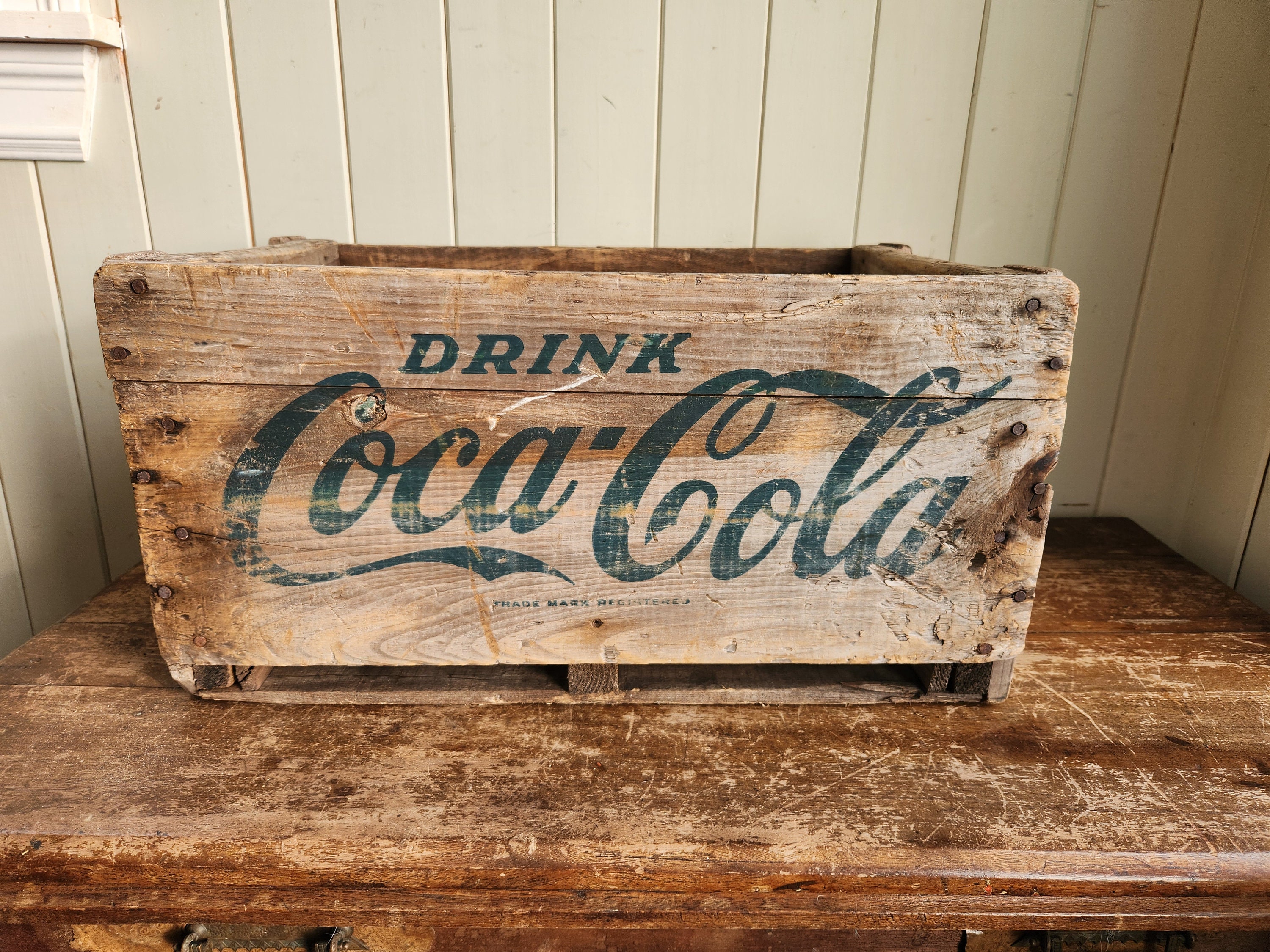 Vintage 1970s Wooden Coca Cola Crate - Etsy