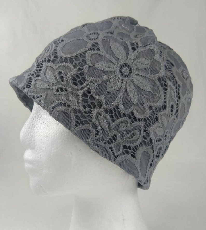 WOMEN'S CANCER HAT Stretch Lace Chemo Patient Cap Stylish Head Cover ...