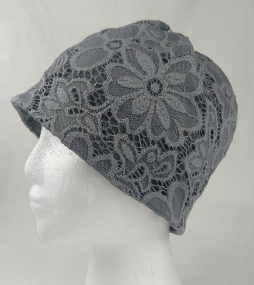 WOMEN'S CANCER HAT Stretch Lace Chemo Patient Cap Stylish Head Cover ...