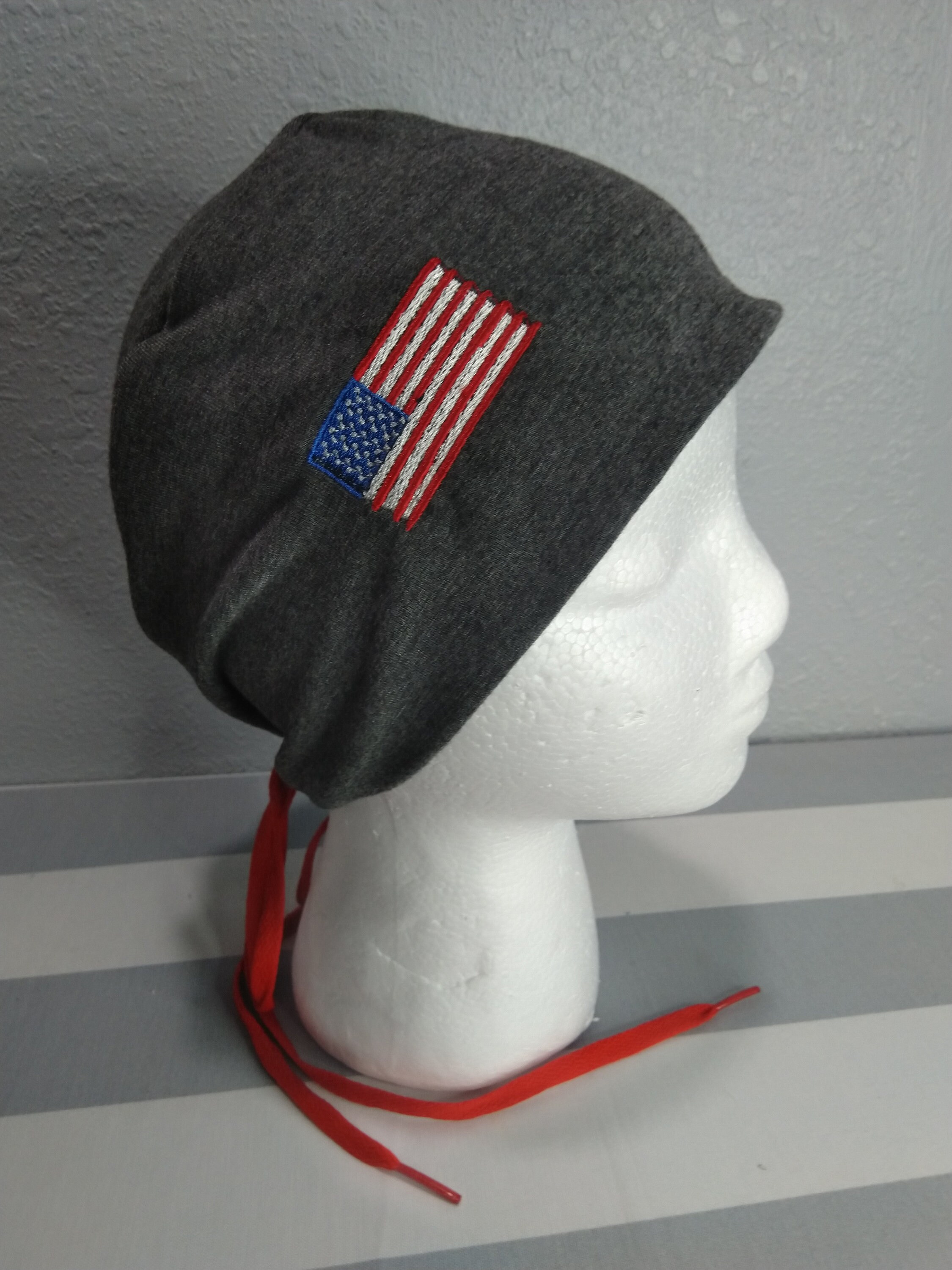 USA FLAG NURSES Patriotic Embroidered Scrub Cap Cute Surgery Cap ...