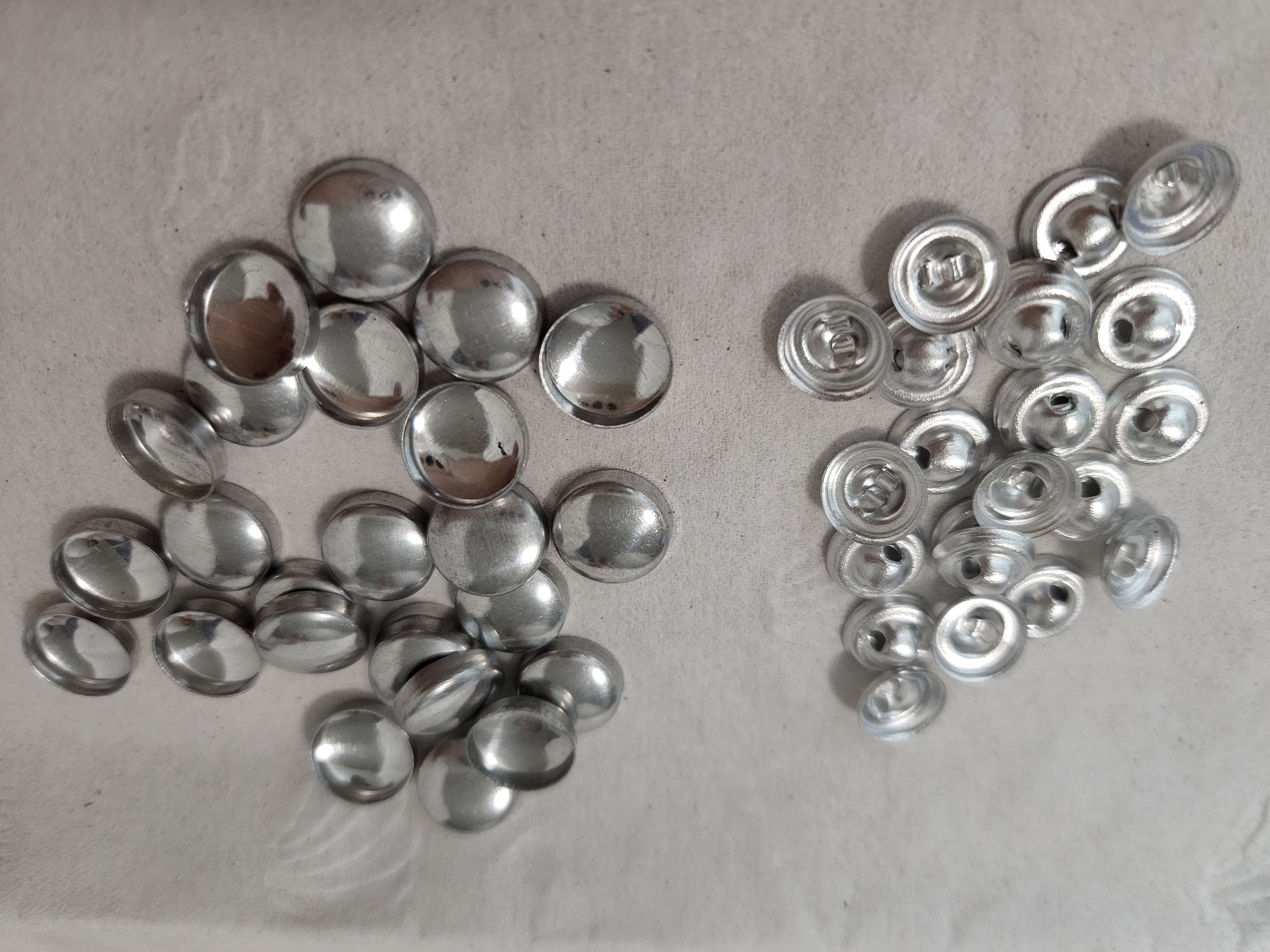 METAL BUTTON BLANKS Aluminum for Custom Fabric Covered Buttons Silver ...