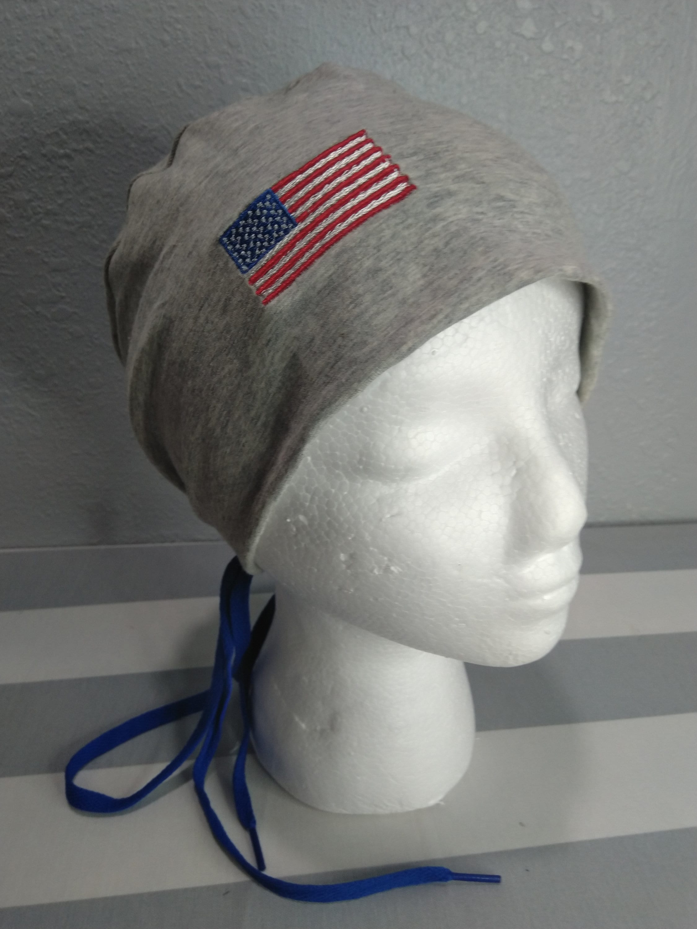 USA FLAG NURSES Patriotic Embroidered Scrub Cap Cute Surgery Cap ...
