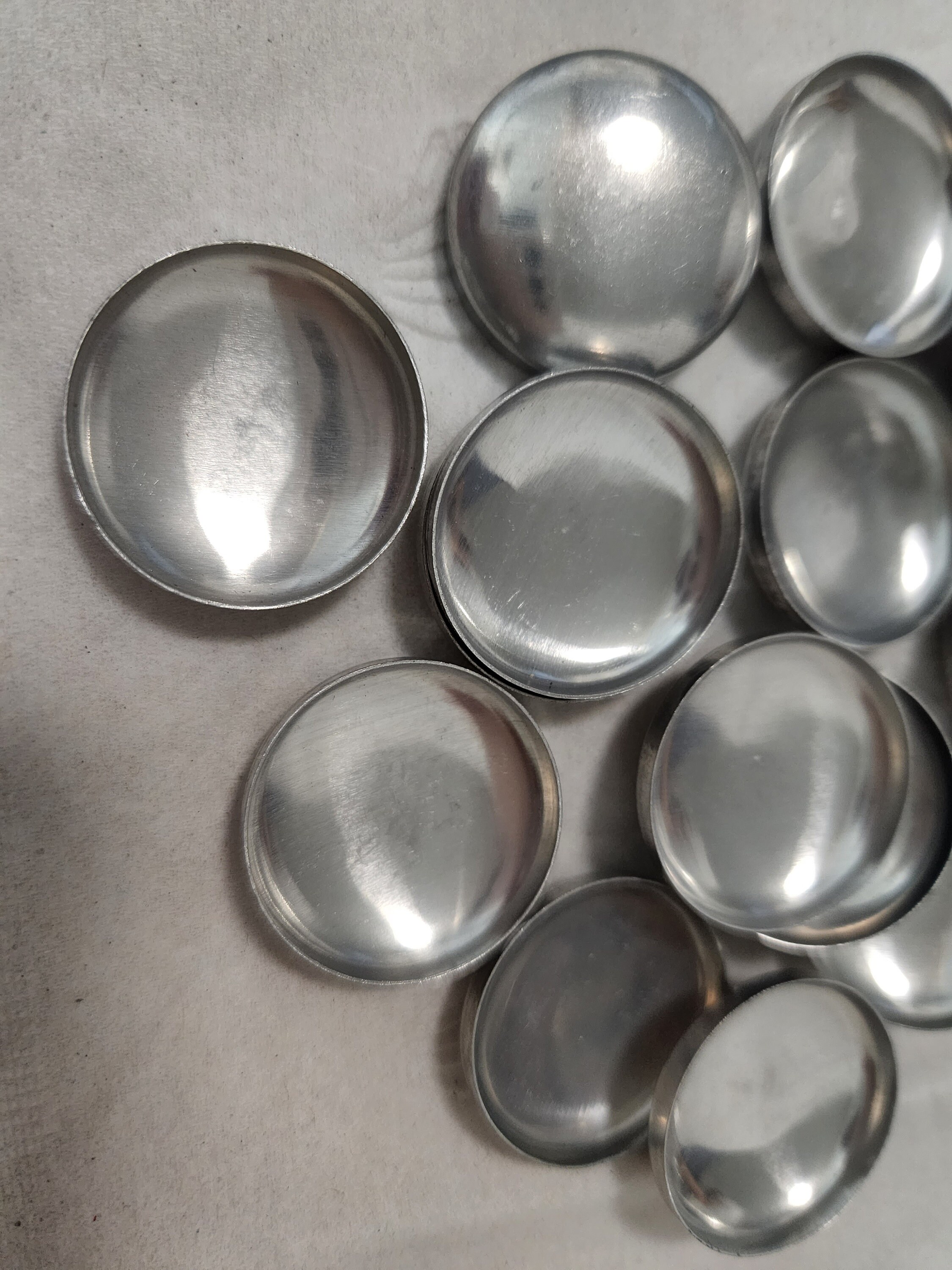 METAL BUTTON BLANKS Aluminum for Custom Fabric Covered Buttons Silver ...