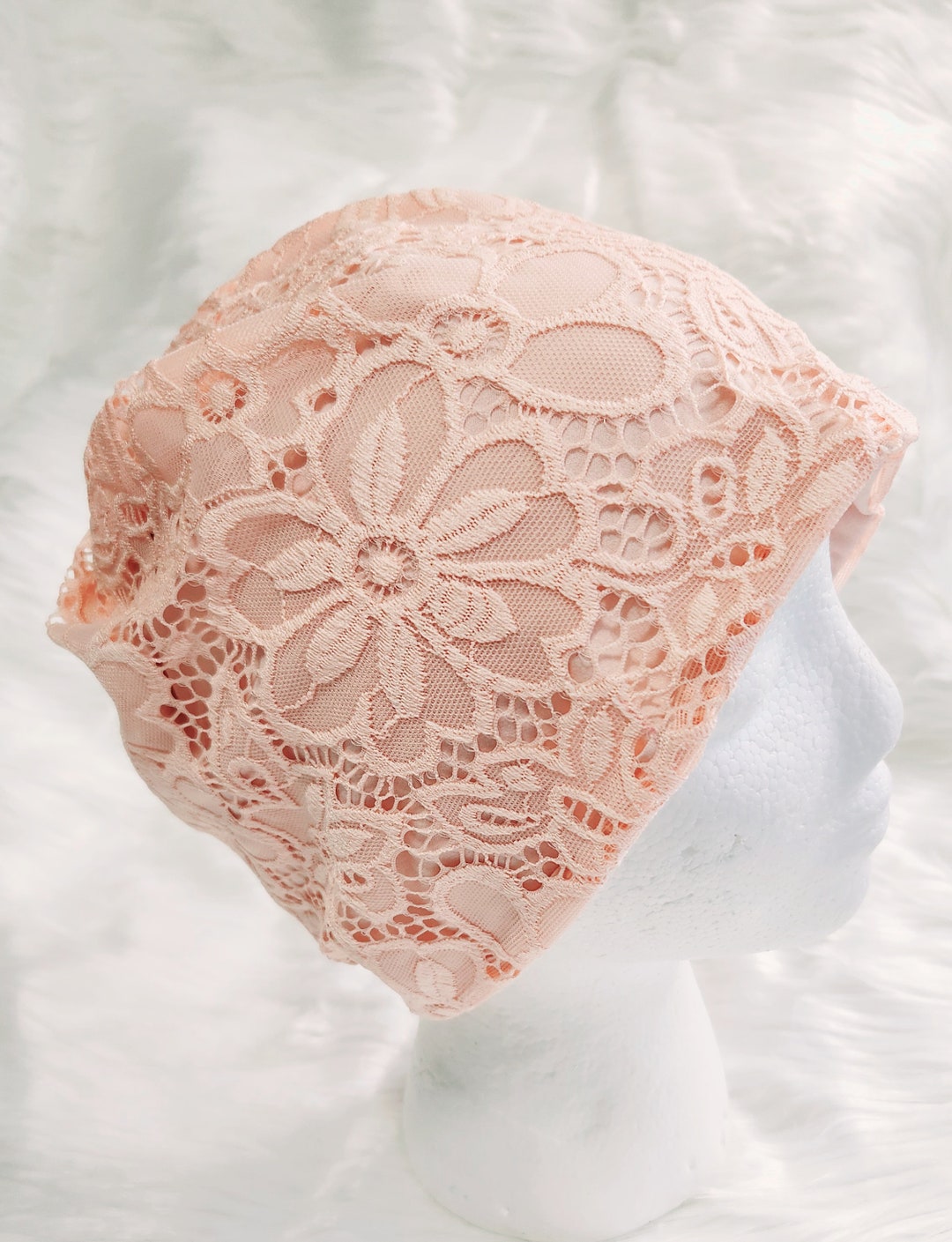 WOMEN'S CANCER HAT Stretch Lace Chemo Patient Cap Stylish Head Cover ...