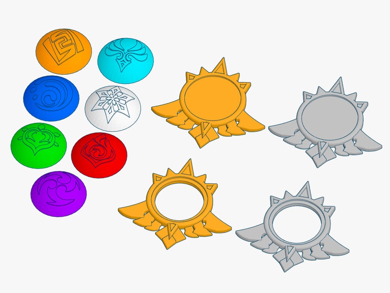 Genshin Impact Mondstadt Vision DIGITAL 3D Model for | Etsy