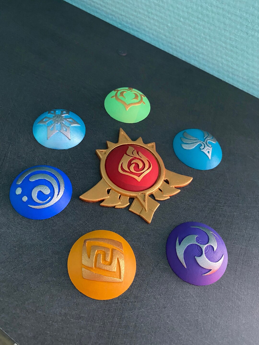 Genshin Impact Mondstadt Vision Pyro Cryo Anemo Gidro Geo Electro ...