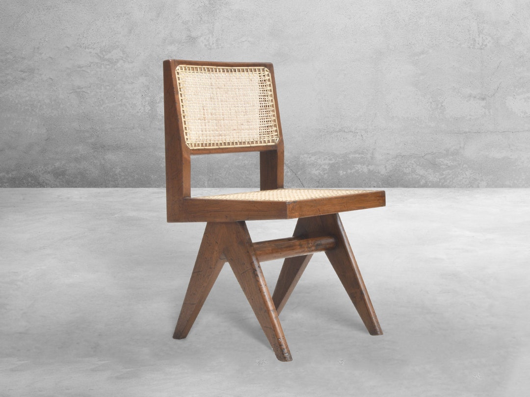 Pierre Jeanneret Inspired Student Chair - Armless Dining Chair Made of ...