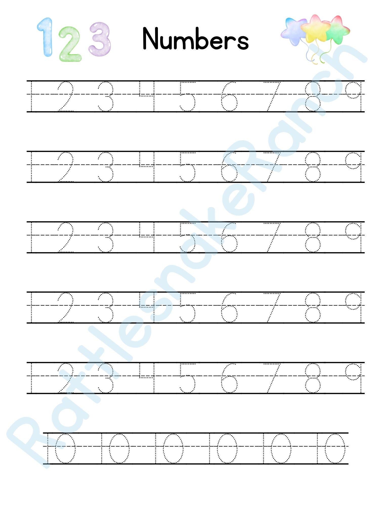 INSTANT DOWNLOAD - Printable Homeschool Preschool Kindergarten Counting ...