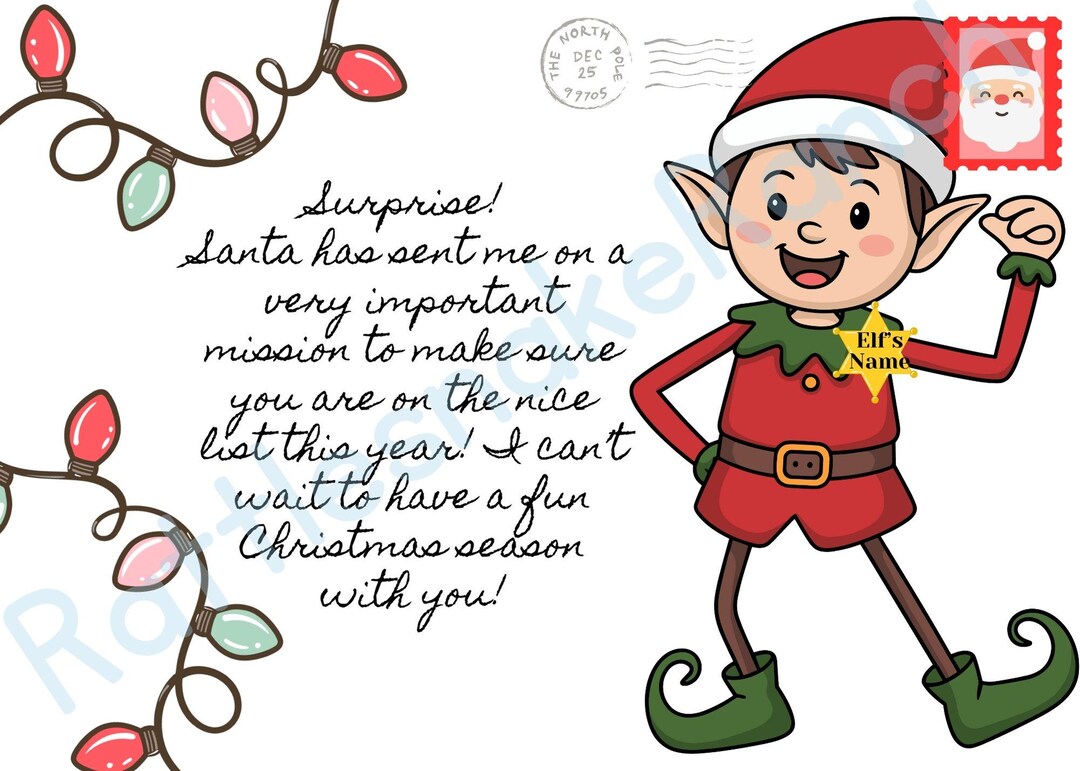 Secret Agent Elf Printable Bundle, Mission Notes, Welcome Letter ...