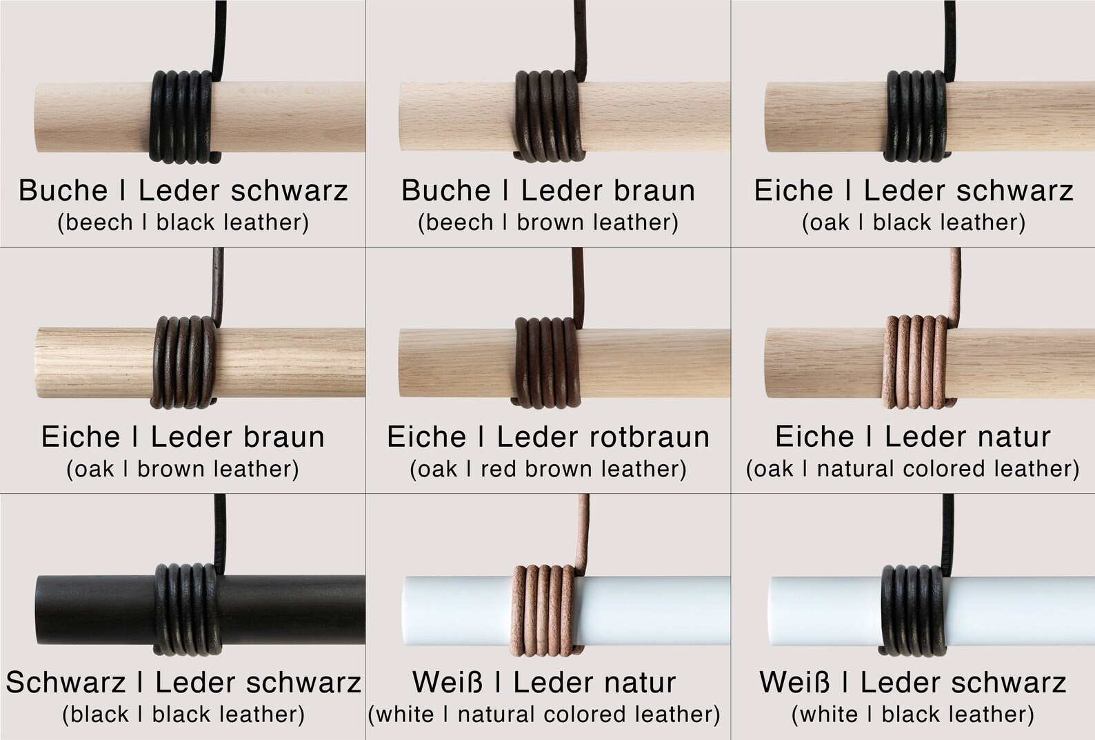 Hanging Wardrobe Clothes Rail Black With Leather Strap | Etsy