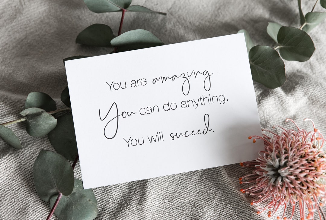 Minimalist Postcard You Are Amazing, You Can Do Anything, You Will ...