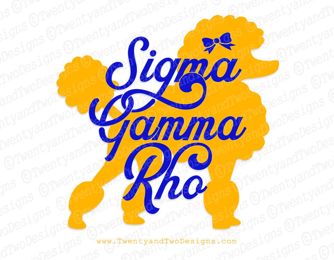 Rhoyal Svg Sigma Gamma Rho Svg SGRho Svg Pretty Poodle Svg | Etsy