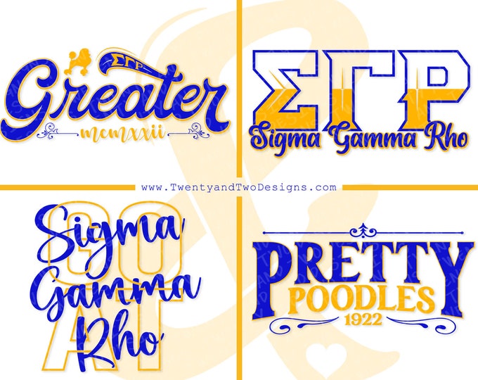 Sigma Gamma Rho Svg, Sgrho Svg, Pretty Poodle Svg, Rhoyalty Svg, 1922 ...