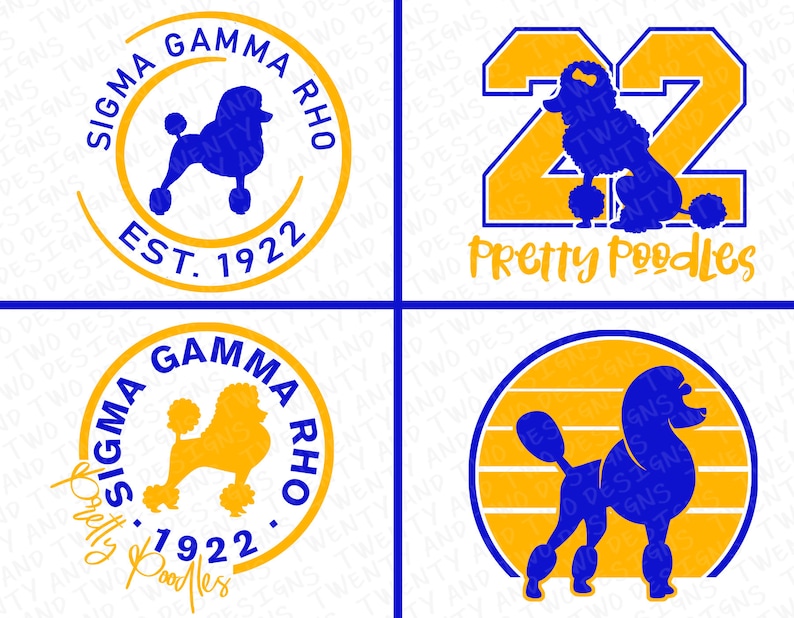SGRho Poodle Svg SGRho Paraphernalia Rhoyal Svg Sigma Gamma | Etsy