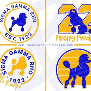Sgrho Poodle Svg Sgrho Paraphernalia Rhoyal Svg Sigma Gamma - Etsy