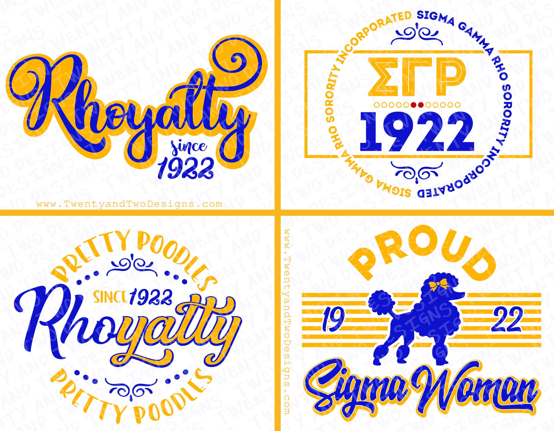 Sigma Gamma Rho Svg SGRho Svg Pretty Poodle Svg Rhoyalty | Etsy