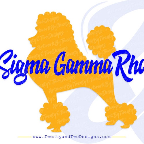 Sigma Gamma Rho Pretty Poodle - Etsy