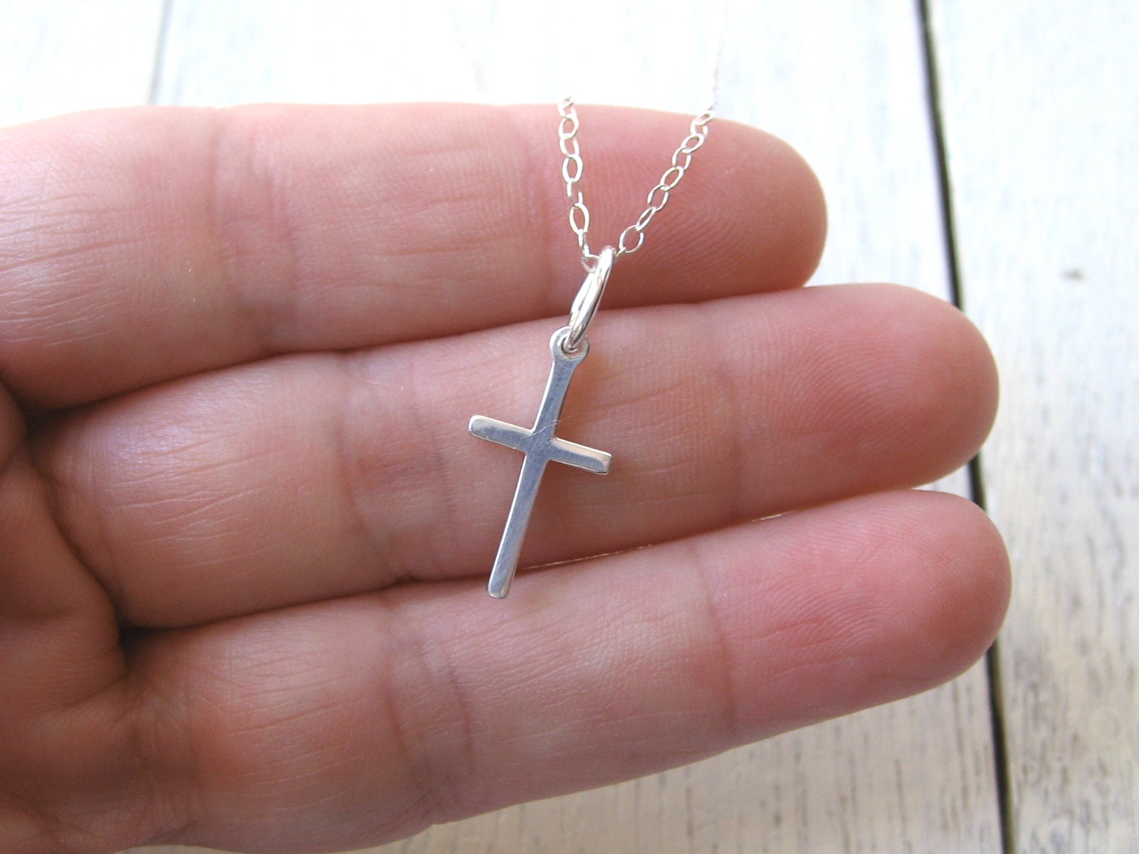 Baby Cross Necklace Sterling Silver Cross Toddler Baby Infant - Etsy