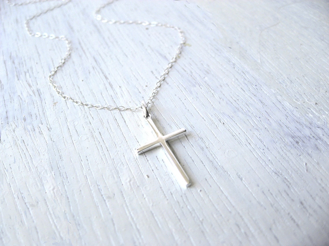 Baby Big Cross Necklace Sterling Silver Cross Baby Infant | Etsy