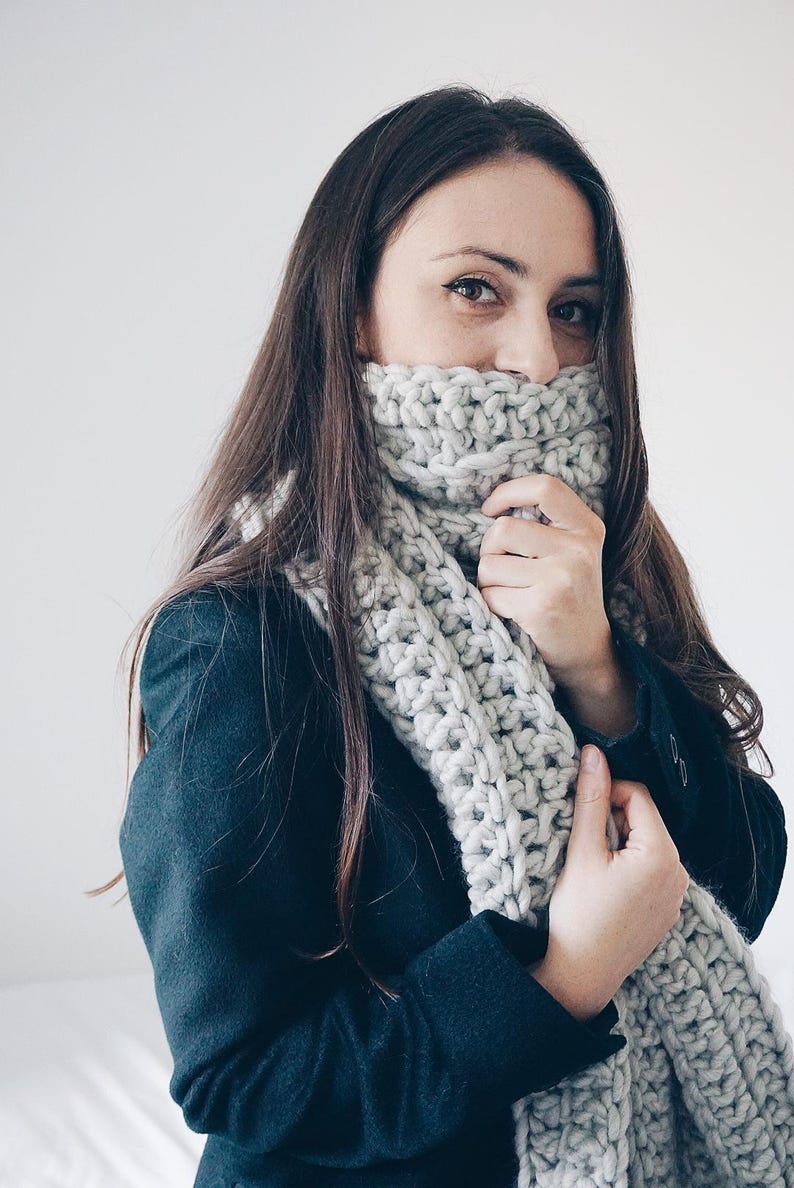 Chunky Wool Scarf Crochet Pattern: Beginner Friendly (PDF Pattern) - Etsy