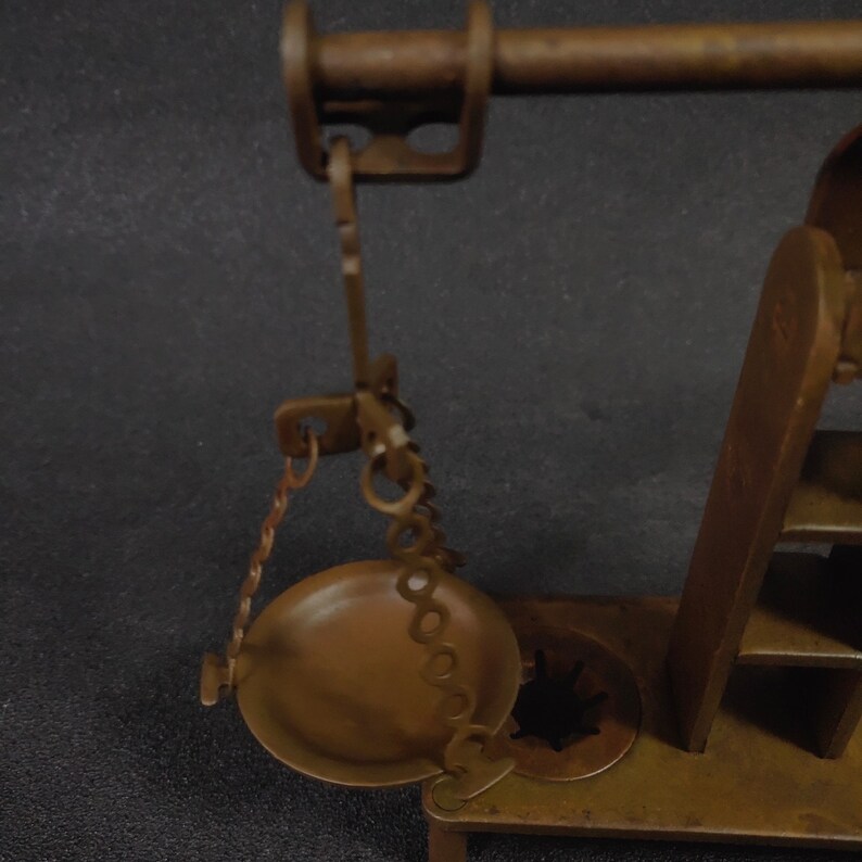 Handcarved Copper Balance Scale, Tabletop Ornament, Exquisite and Rare ...