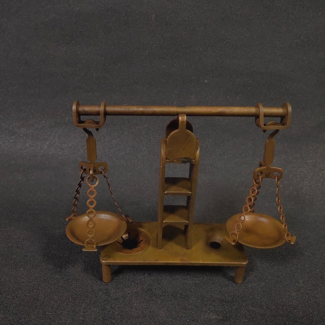 Handcarved Copper Balance Scale, Tabletop Ornament, Exquisite and Rare ...