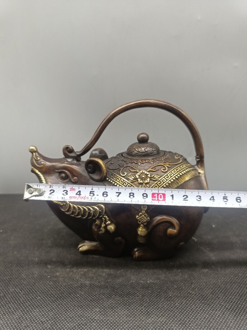 Handcarved Copper Mouse Teapot/wine Pot,zodiac Statue,rare in Shape ...